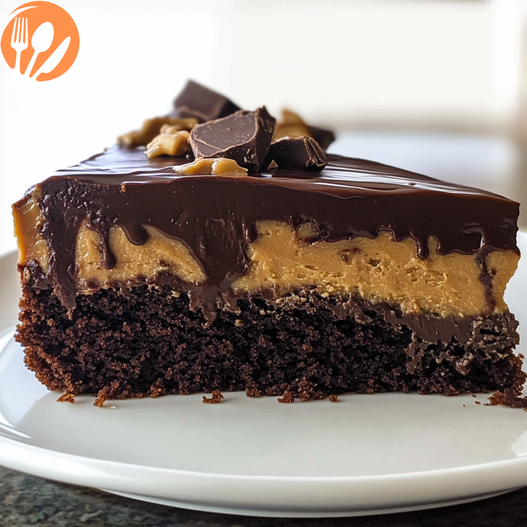 Chocolate Peanut Butter Ooey Gooey Cake - Full Recipe