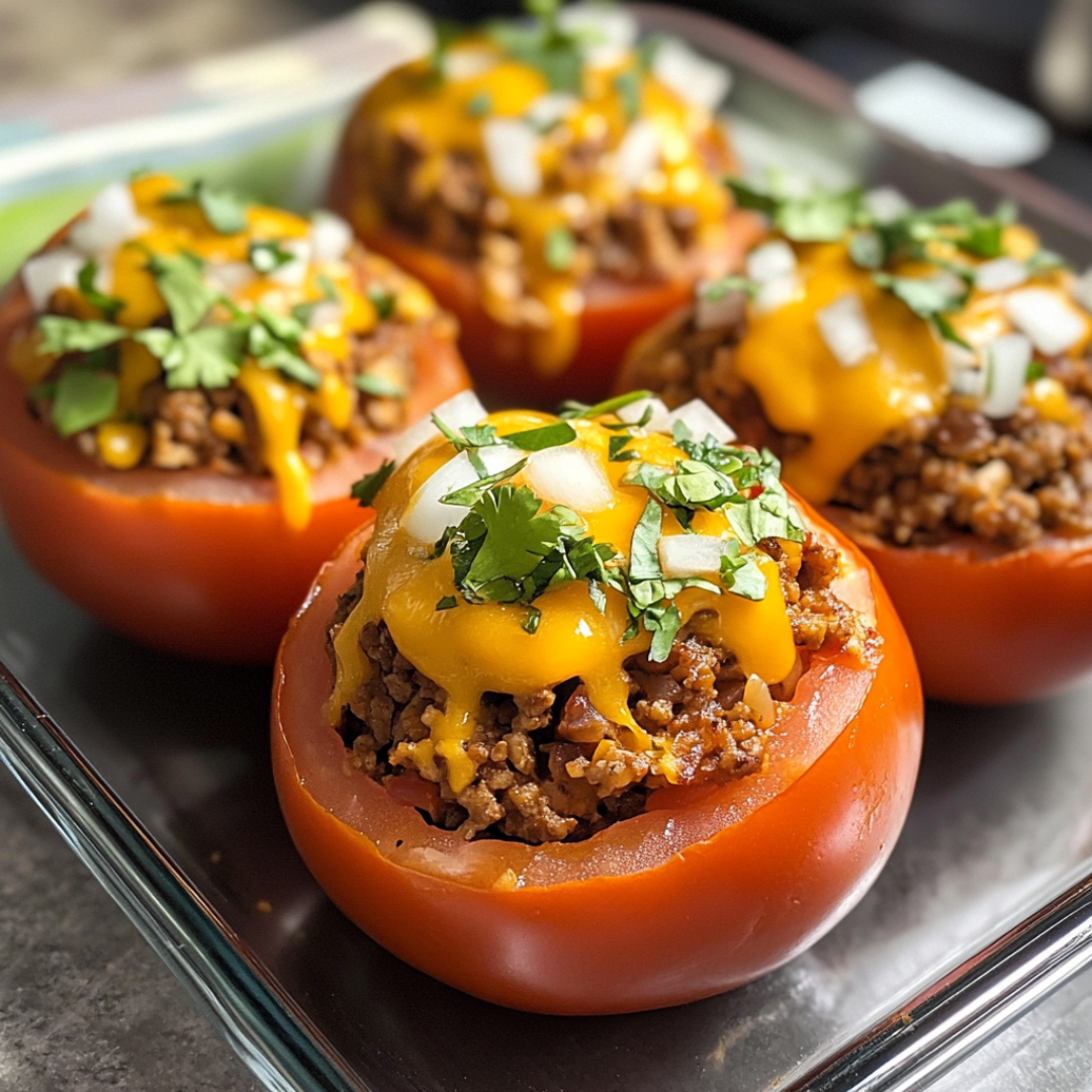 Taco-Filled Tomatoes with a Zesty Twist - Full Recipe