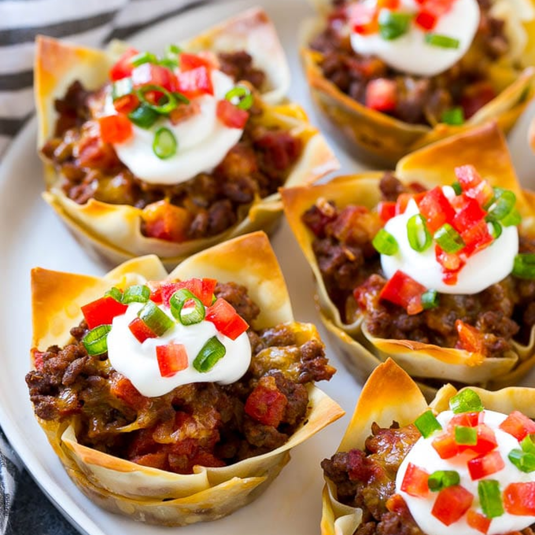 Taco Cupcakes with Ground Beef - Full Recipe