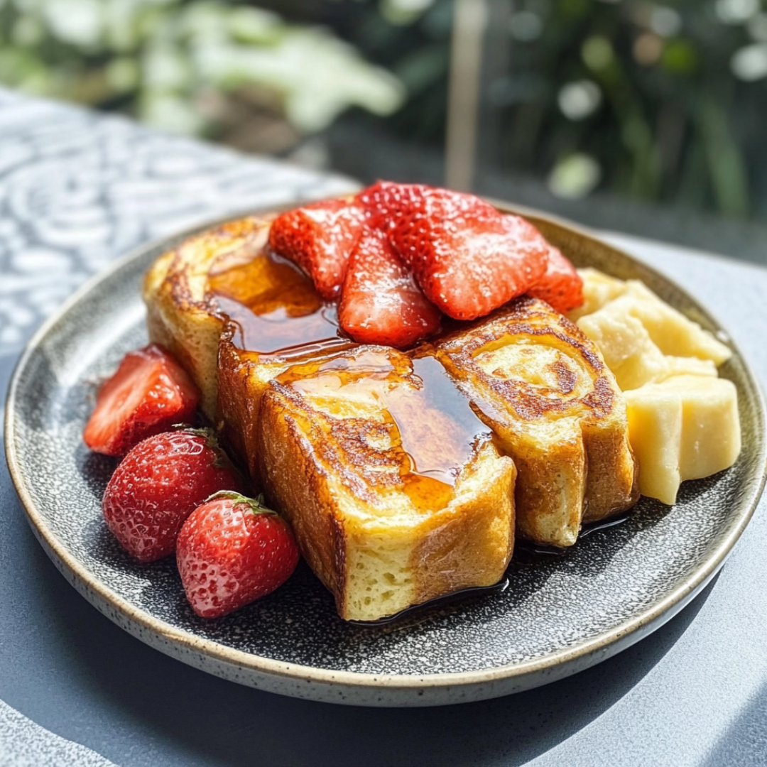 Hawaiian French Toast with Maple Syrup - Full Recipe