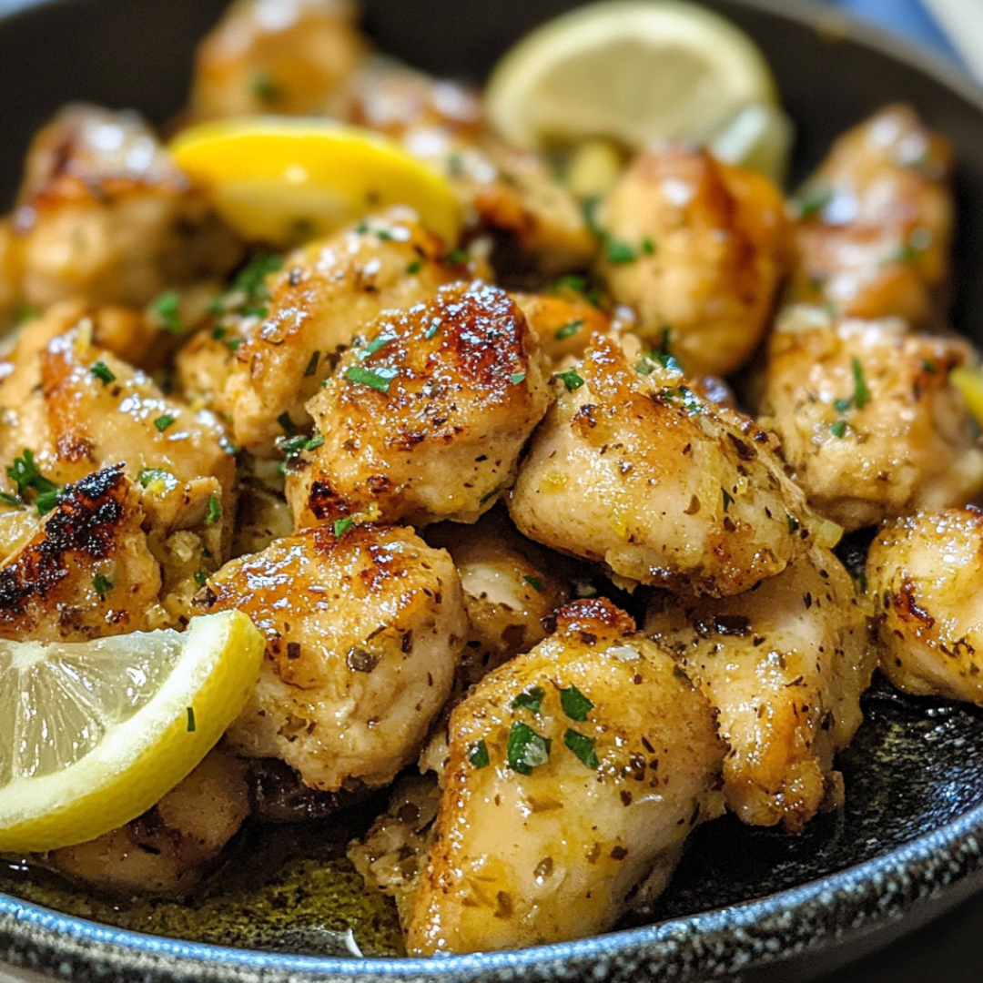 Lemon Garlic Chicken Bites - Full Recipe