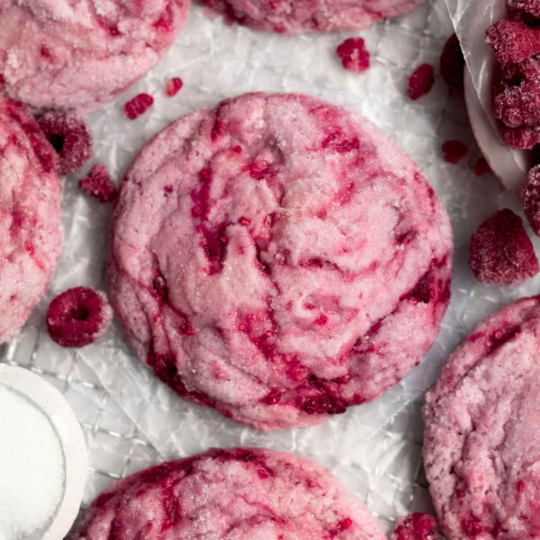 Soft and Chewy Raspberry Sugar Cookies – Full Recipe