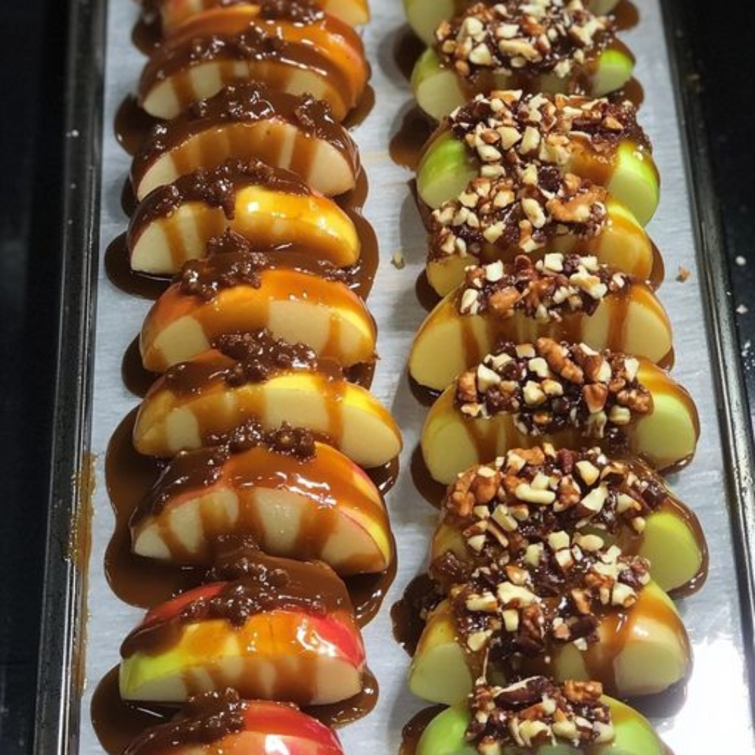 Easy and Delicious Sheet Pan Caramel Apples - Full Recipe