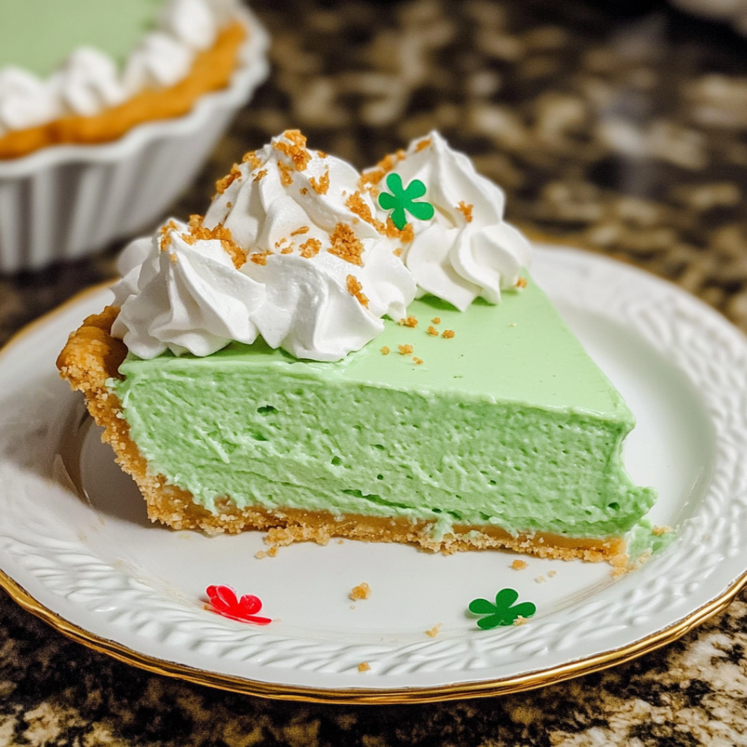 Minty Shamrock Shake Pie - Full Recipe